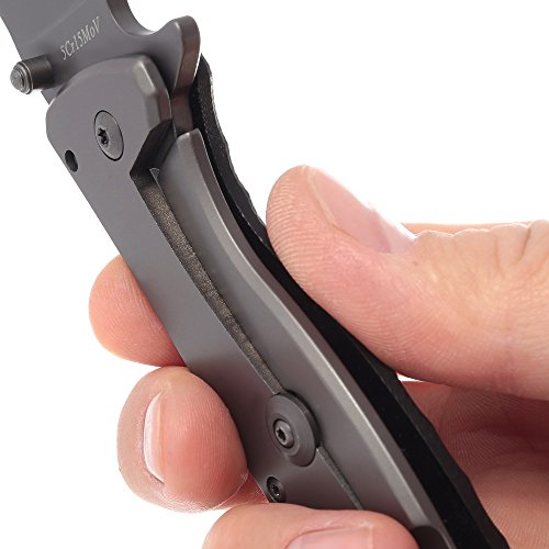 Pocket Knife - Folding Tactical Knives - Boy Scout Knofe Steel Blade G10 Handle - EDC Black Military Jack Flipper Knife -Best for Camping Hunting Fishing Work Survival -Coool Gifts for Men 01304