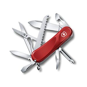 victorinox swiss army evolution 18 pocket knife, red, 85mm