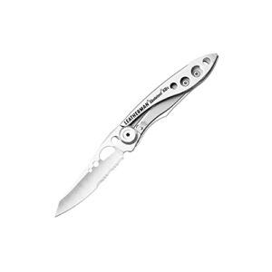 leatherman, skeletool kbx pocket multitool with knife and bottle opener, stainless steel