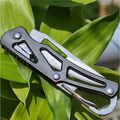 3 Colors Stainless Steel Folding Knife With Key Ring, Outdoor Survival Pocket Knife (6 Pack)