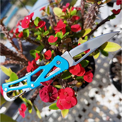 3 Colors Stainless Steel Folding Knife With Key Ring, Outdoor Survival Pocket Knife (6 Pack)