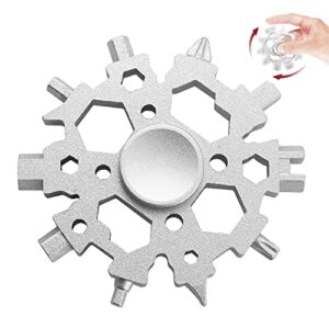 snowflake multitool,23-in-1 multi tool for men with fidget spinner function,cool gadgets for men dad husband boyfriend,multitool for outdoor,cycling,skiing