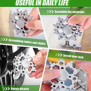 Snowflake Multitool,23-in-1 Multi Tool for Men with Fidget Spinner Function,Cool Gadgets for Men Dad Husband Boyfriend,Multitool for Outdoor,Cycling,Skiing