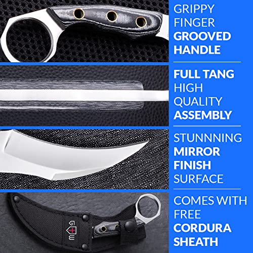 Bundle of 2 Items - Pocket Knife for Men - Folding Knofe - EDC Fold Knives - Sharp Blade Knifes - Camping Knives - CSGO Karambits for Men and Women - Best for Hiking Survival Hunting Fishing