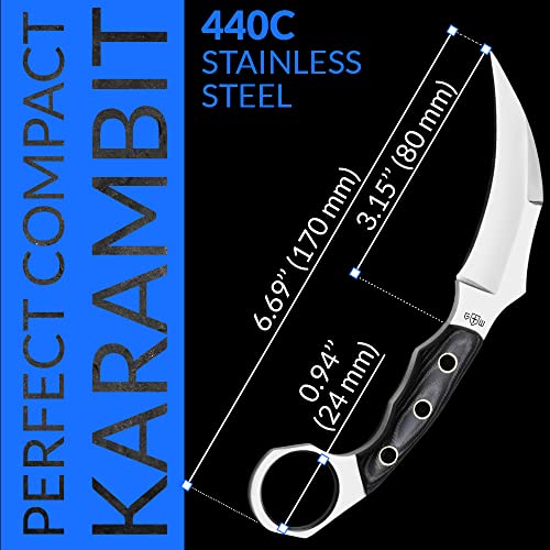 Bundle of 2 Items - Pocket Knife for Men - Folding Knofe - EDC Fold Knives - Sharp Blade Knifes - Camping Knives - CSGO Karambits for Men and Women - Best for Hiking Survival Hunting Fishing