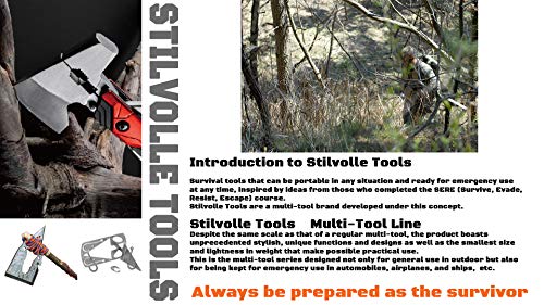 Stilvolle tools Axe 9 ax with 9-Featured Multi-Tool Hammer, Wrench, Wire Cutter, ax, Bottle Opener, Phillips Screwdriver, Flat-Blade Screwdriver, Nail File, Saw, Knife (Orange)