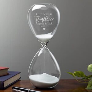 personalization universe timeless love personalized sand-filled hourglass