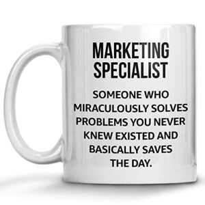 funny definition mug, marketing specialist coffee mug, advertisement mug, great marketing coffee gift for men and women student graduation or profession, best marketer themed gift idea 11oz 15oz