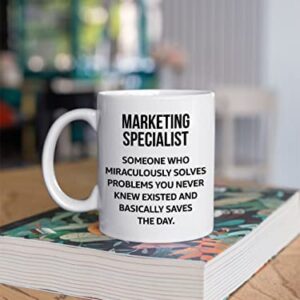 Funny Definition Mug, Marketing Specialist Coffee Mug, Advertisement Mug, Great Marketing Coffee Gift for Men and Women Student Graduation or Profession, Best Marketer Themed Gift Idea 11oz 15oz