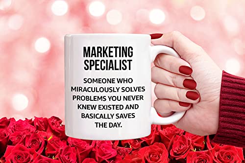 Funny Definition Mug, Marketing Specialist Coffee Mug, Advertisement Mug, Great Marketing Coffee Gift for Men and Women Student Graduation or Profession, Best Marketer Themed Gift Idea 11oz 15oz