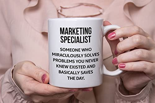 Funny Definition Mug, Marketing Specialist Coffee Mug, Advertisement Mug, Great Marketing Coffee Gift for Men and Women Student Graduation or Profession, Best Marketer Themed Gift Idea 11oz 15oz