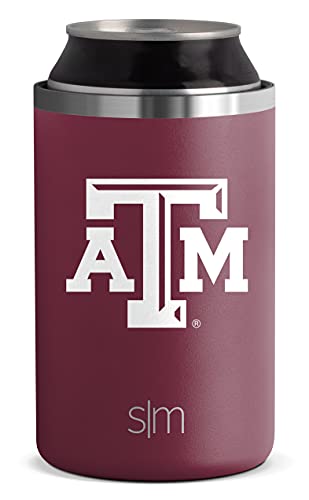 Simple Modern Officially Licensed Collegiate Texas A&M Aggies Gifts for Men, Women, Dads, Fathers Day, Graduation | Insulated Ranger Can Cooler for Standard 12oz Cans - Beer and Seltzer