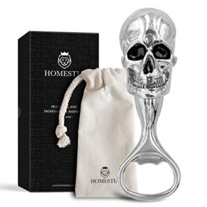 homestia skull beer bottle opener bartender bottle opener vintage dad gift birthday gift for beer lovers, luxury camping gifts rv gifts cool kitchen gadgets