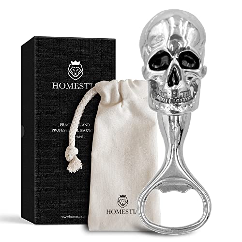 Homestia Skull Beer Bottle Opener Bartender Bottle Opener Vintage Dad Gift Birthday Gift for Beer Lovers, Luxury Camping Gifts RV Gifts Cool Kitchen Gadgets