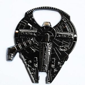 drema star wars millenium falcon metal bottle opener, fun and stylish bottle opener (gun color ), 2.4*1.7in