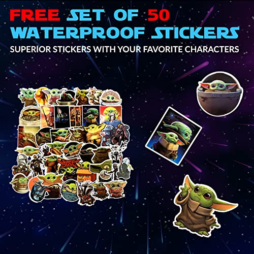 STAR CHOPSTICKS | FREE BOTTLE OPENER & STICKERS | 4 PAIRS DARK BOX | Lightsaber Chopsticks | Star Wars Gifts and Toys for Kids | LED Light Up Reusable Chopstick