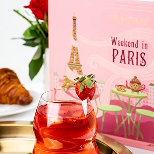 VAHDAM, Weekend in Paris Tea Gift Sets | 9 Assorted Herbal Teas, Chai Teas & Black Teas in a Travel Edition Gift Box| Natural Ingredients | Luxury Gift for Women | Festive Tea Gifts