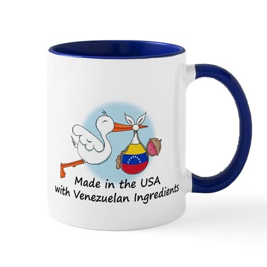 CafePress Stork Baby Venezuela USA Mug Ceramic Coffee Mug, Tea Cup 11 oz