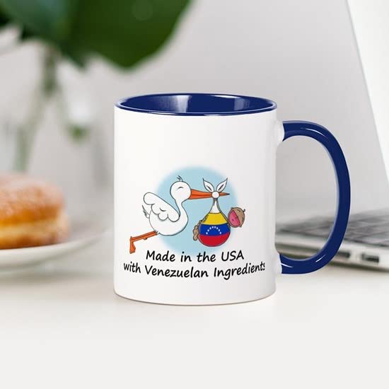 CafePress Stork Baby Venezuela USA Mug Ceramic Coffee Mug, Tea Cup 11 oz