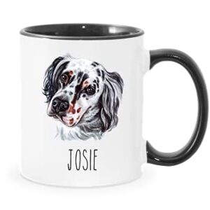 English Setter Personalized Coffee Mug Gifts for Mom Dad Dog Lovers - Custom 15oz or 11oz - Dishwasher Microwave Safe (English Setter)