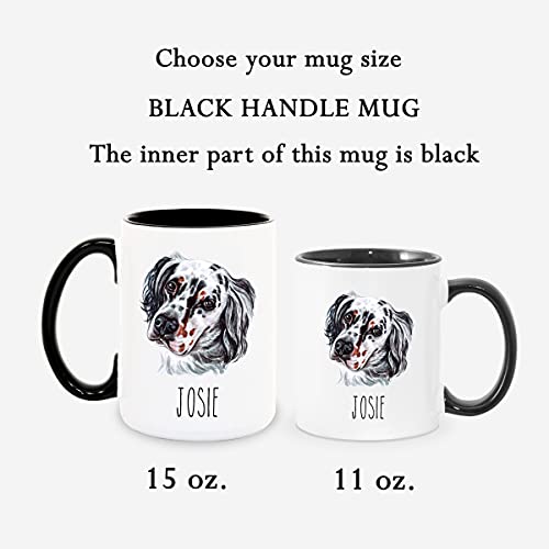 English Setter Personalized Coffee Mug Gifts for Mom Dad Dog Lovers - Custom 15oz or 11oz - Dishwasher Microwave Safe (English Setter)