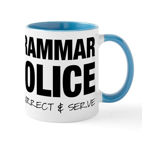 CafePress Grammar Police Mugs Ceramic Coffee Mug, Tea Cup 11 oz