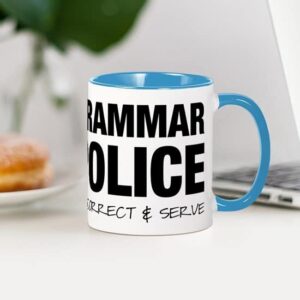 CafePress Grammar Police Mugs Ceramic Coffee Mug, Tea Cup 11 oz