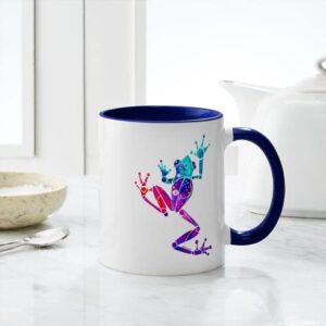 CafePress Crazy Purple Tree Frog Mug Ceramic Coffee Mug, Tea Cup 11 oz