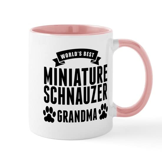 CafePress Worlds Best Miniature Schnauzer Grandma Mugs Ceramic Coffee Mug, Tea Cup 11 oz