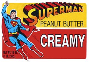 super man peanut butter (not food) 2″ x 3″ fridge magnet vintage art gift retro not food