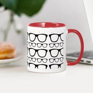 CafePress Cute Retro Eyeglass Hipster Mug Ceramic Coffee Mug, Tea Cup 11 oz