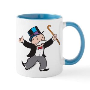 cafepress monopoly dancing rich uncle penn ceramic coffee mug, tea cup 11 oz