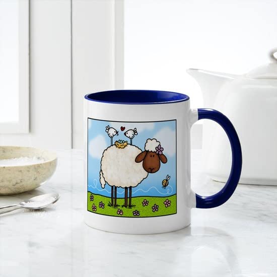 CafePress Spring Sheep Mug Ceramic Coffee Mug, Tea Cup 11 oz