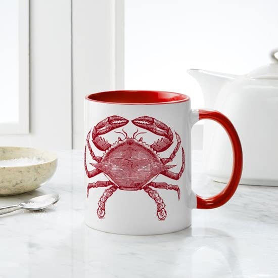 CafePress Vintage Crab Mug Ceramic Coffee Mug, Tea Cup 11 oz