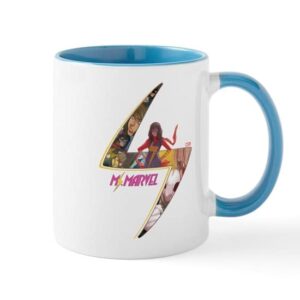 cafepress ms. marvel symbol collage mug ceramic coffee mug, tea cup 11 oz