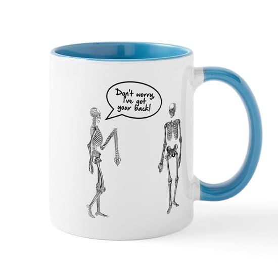 CafePress Skeletons I've Got Your Back Mug Ceramic Coffee Mug, Tea Cup 11 oz