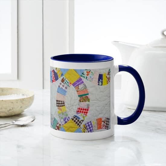 CafePress Colorful Patchwork Quilt Mugs Ceramic Coffee Mug, Tea Cup 11 oz