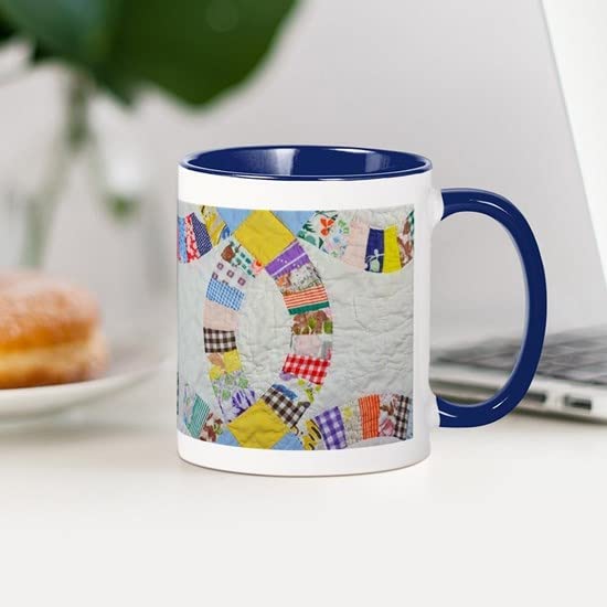 CafePress Colorful Patchwork Quilt Mugs Ceramic Coffee Mug, Tea Cup 11 oz