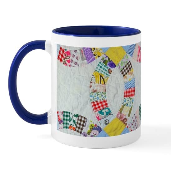 CafePress Colorful Patchwork Quilt Mugs Ceramic Coffee Mug, Tea Cup 11 oz