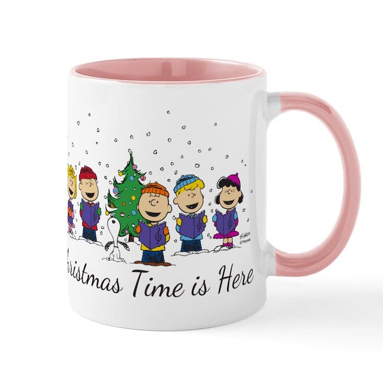 CafePress Peanuts Christmas Time Is Ceramic Mug Ceramic Coffee Mug, Tea Cup 11 oz