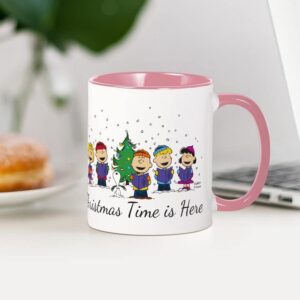 CafePress Peanuts Christmas Time Is Ceramic Mug Ceramic Coffee Mug, Tea Cup 11 oz