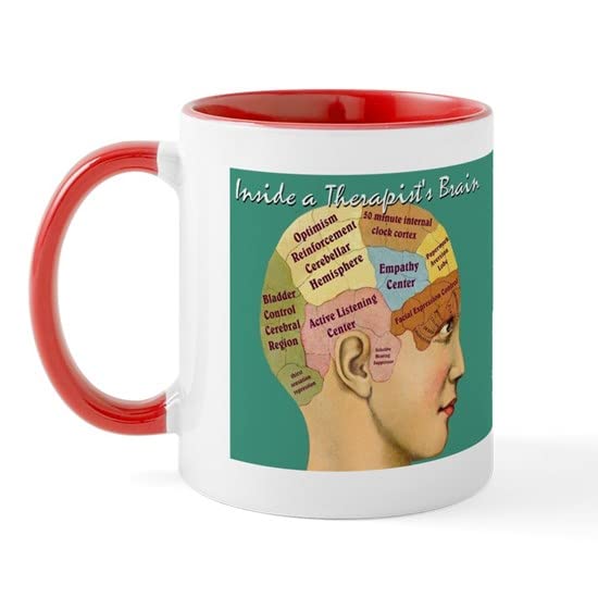 CafePress Inside A Therapist's Mind Mug Design Mug Ceramic Coffee Mug, Tea Cup 11 oz