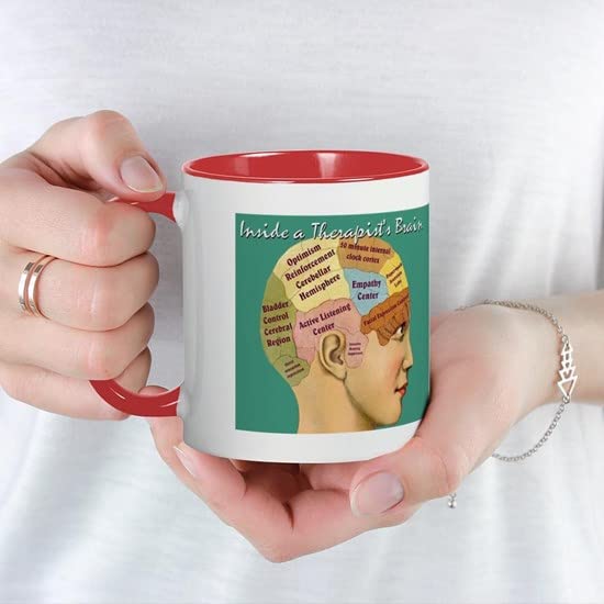 CafePress Inside A Therapist's Mind Mug Design Mug Ceramic Coffee Mug, Tea Cup 11 oz