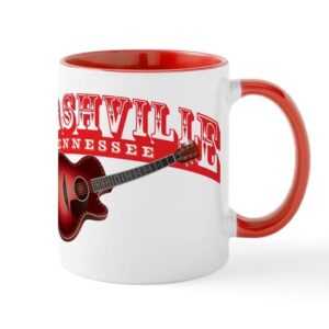 cafepress nashville guitar mug ceramic coffee mug, tea cup 11 oz