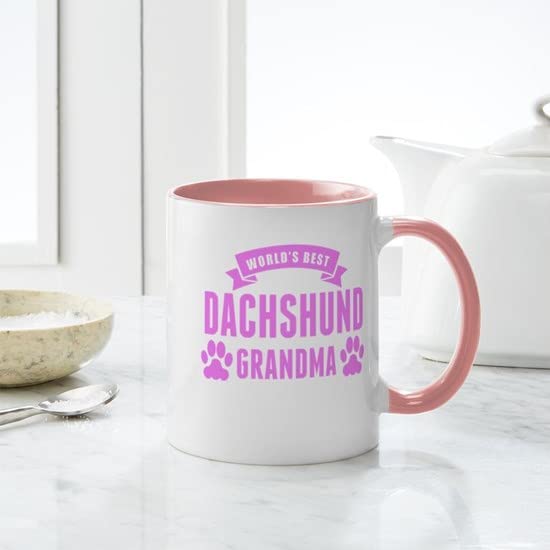 CafePress Worlds Best Dachshund Grandma Mugs Ceramic Coffee Mug, Tea Cup 11 oz