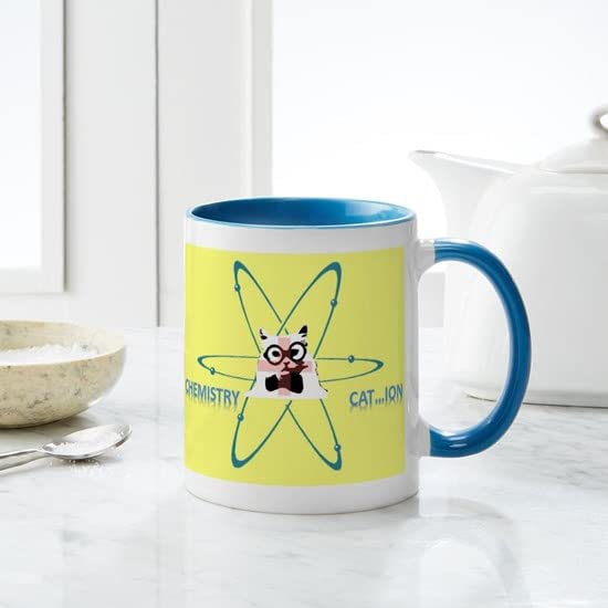 CafePress The Chemistry Cat.Ion Mugs Ceramic Coffee Mug, Tea Cup 11 oz