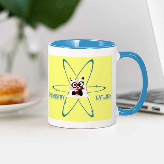 CafePress The Chemistry Cat.Ion Mugs Ceramic Coffee Mug, Tea Cup 11 oz