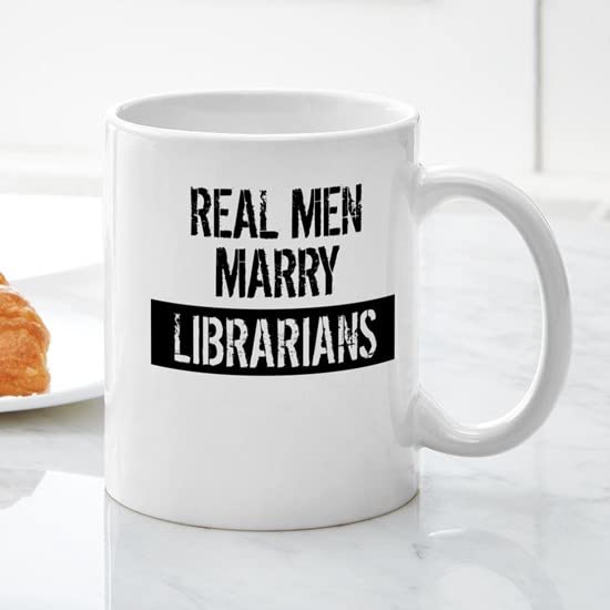 CafePress Real Men Marry Librarians Mugs Ceramic Coffee Mug, Tea Cup 11 oz