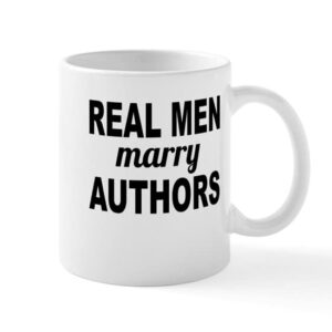 cafepress real men marry authors mugs ceramic coffee mug, tea cup 11 oz