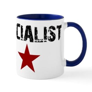 cafepress 3 socialist mugs ceramic coffee mug, tea cup 11 oz